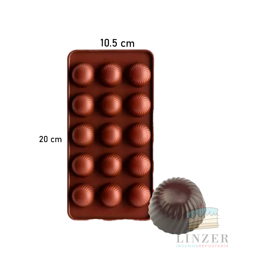 Molde de chocolate bombón espiral – Linzer insumos reposteria